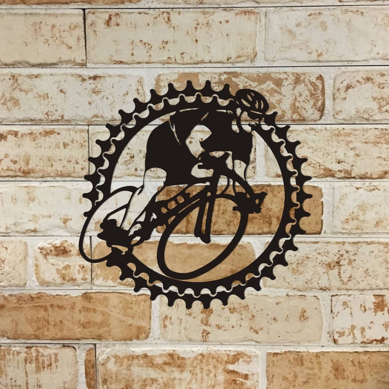 Bicycle Metal Wall Art - Cycling Wall Sign - Bicycle Home Decor - Meta ...