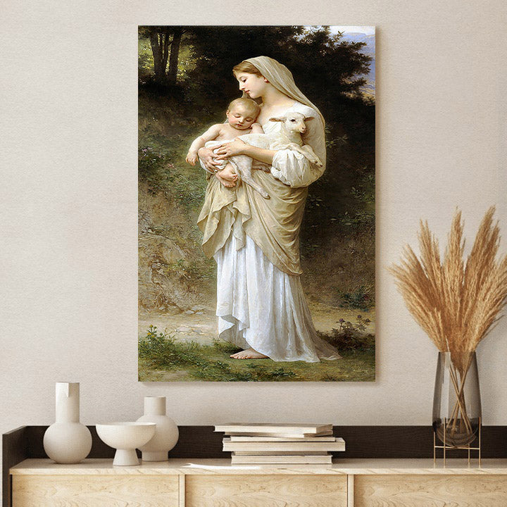 Bouguereau L'innocence Canvas Wall Art - Jesus Canvas Pictures - Chris ...