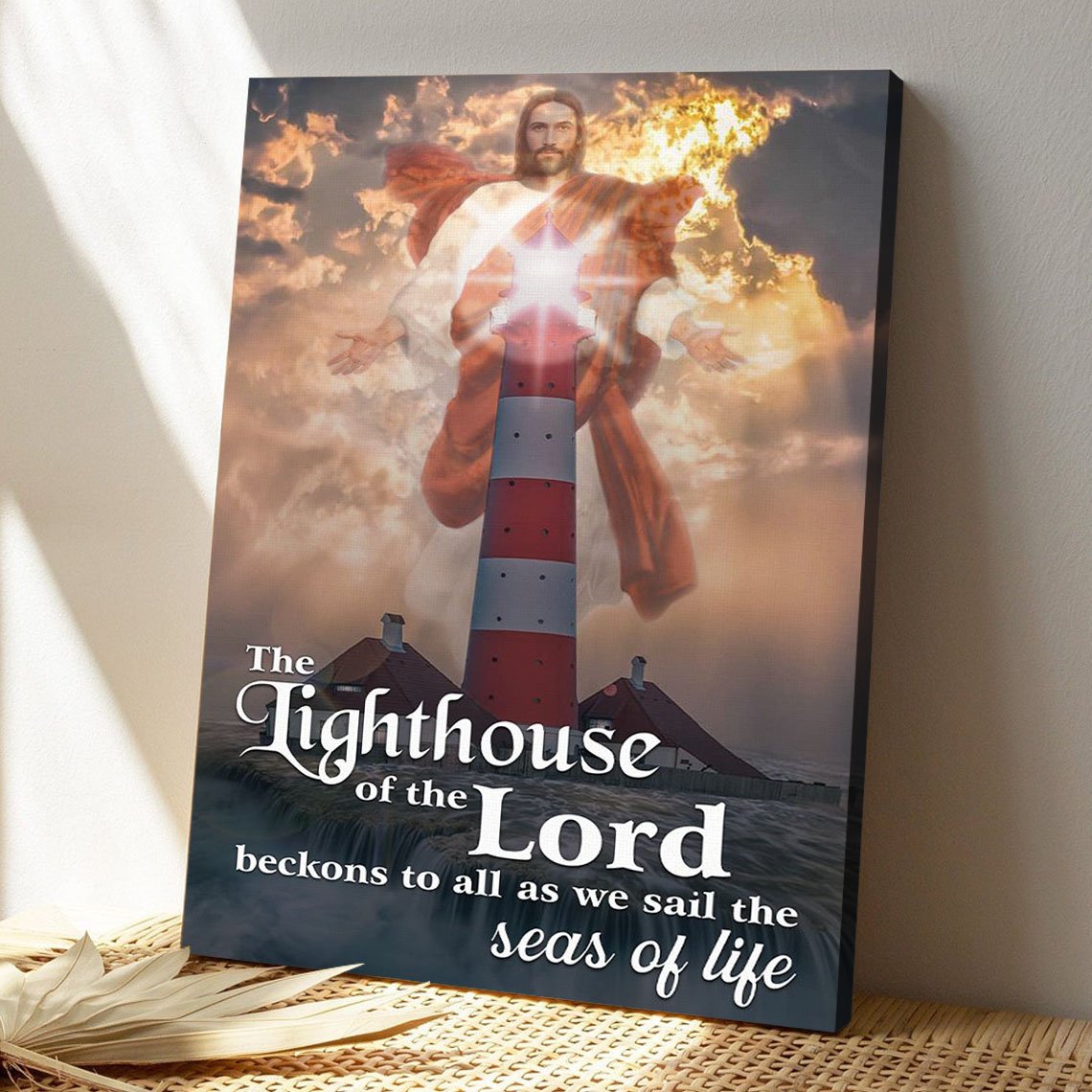 Christian Canvas Art - The Lighthouse Of The Lord - Jesus Canvas - Scr ...