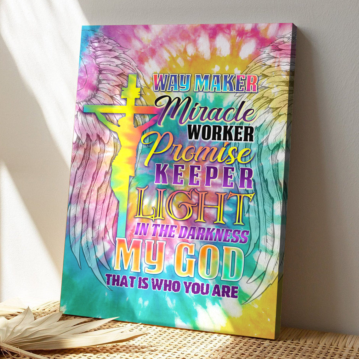 Bible Verse Canvas - Way Maker Lyrics Canvas Wall Art - Scripture Canv ...