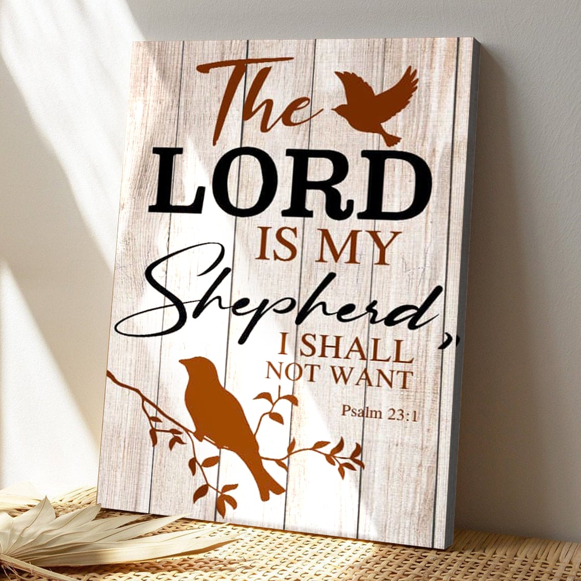 Bible Verse Canvas - The Lord Is My Shepherd Psalm 231 Canvas - Script ...