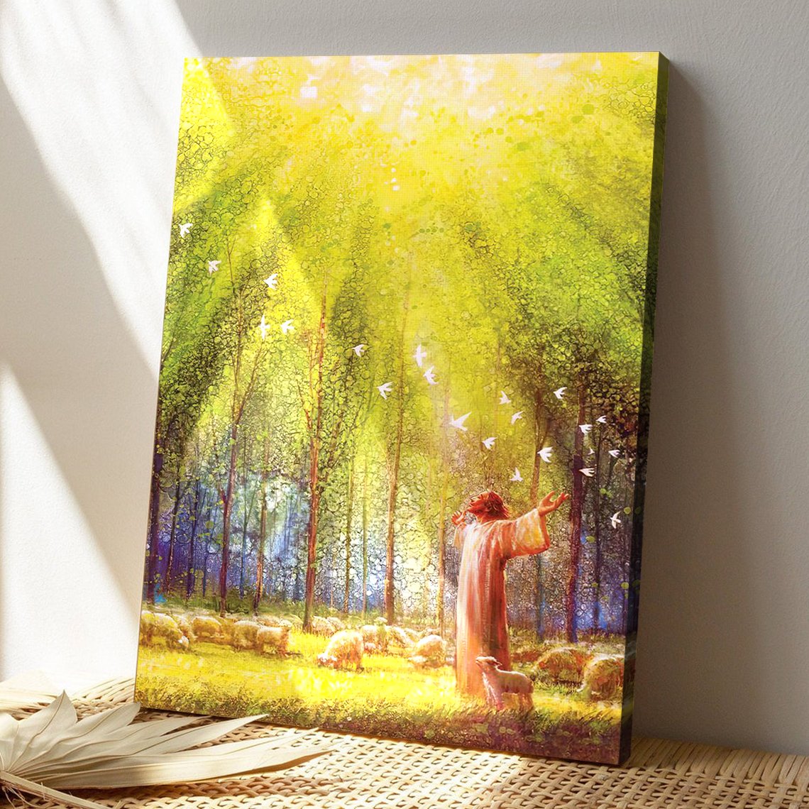 Christian Canvas Art - God Is Good - Dove And Lamb Canvas - Scripture ...