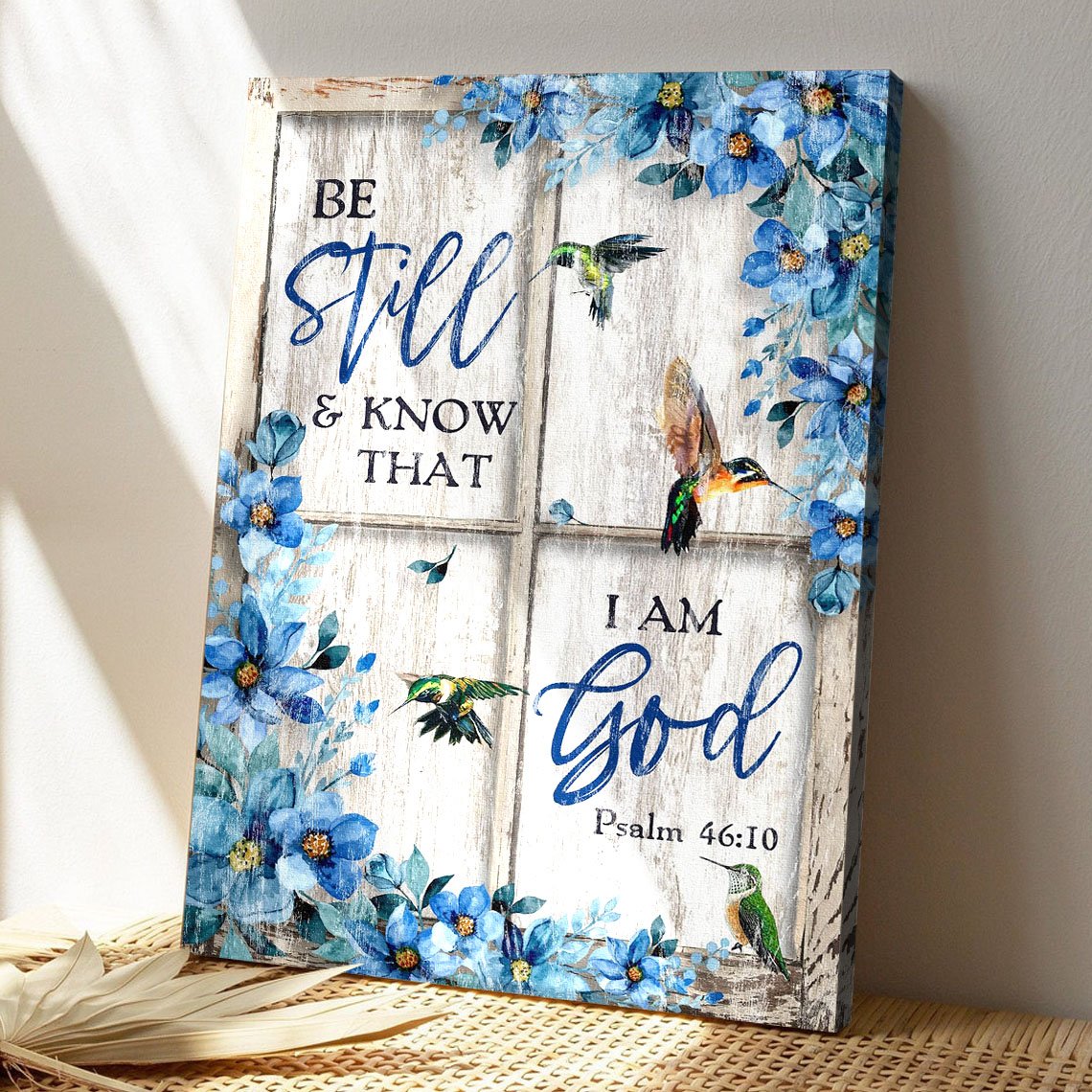Christian Canvas Wall Art - Be Still And Know That I Am God 3 Canvas ...