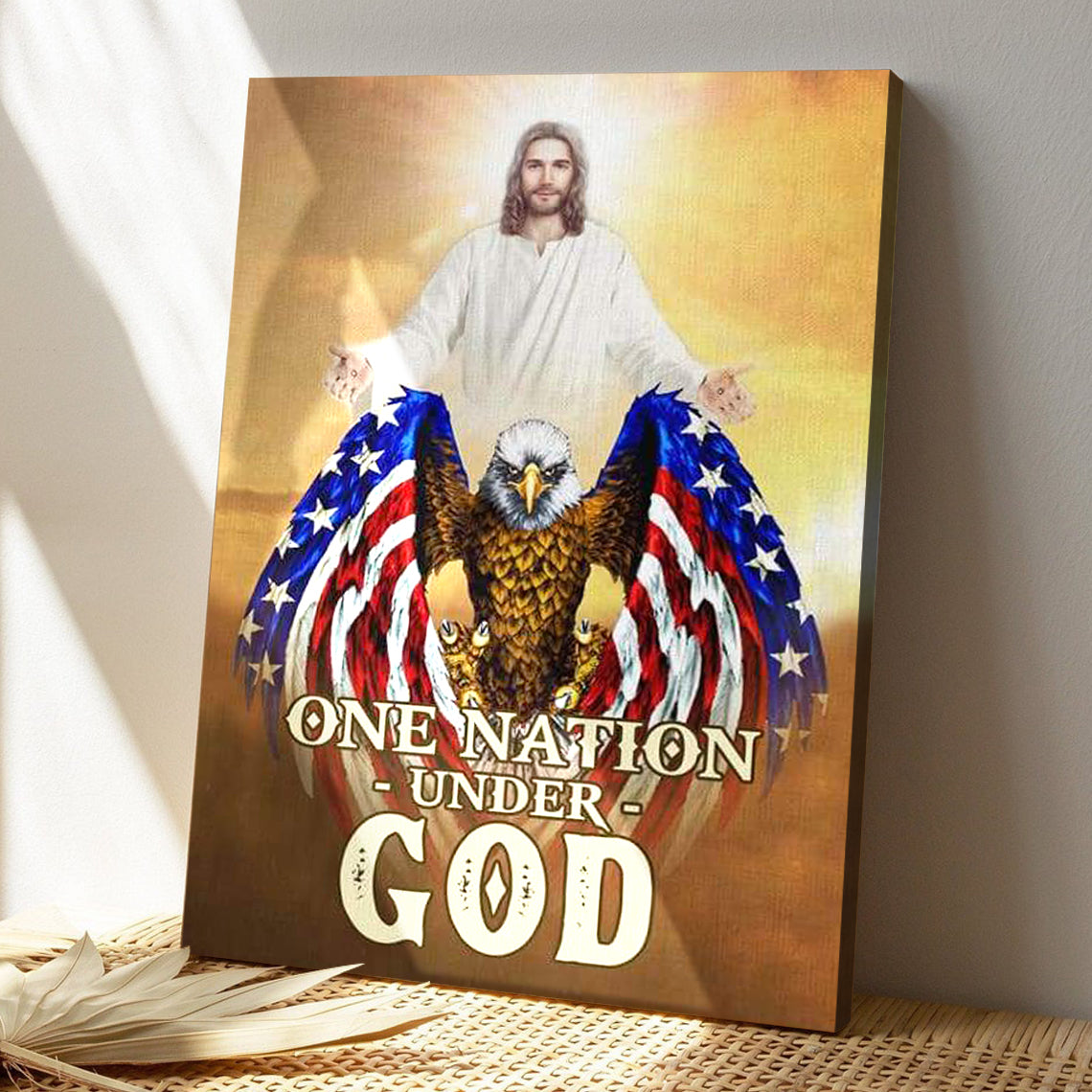 Christian Wall Art - One Nation Under God - Bald Eagle - Bible Verse C ...