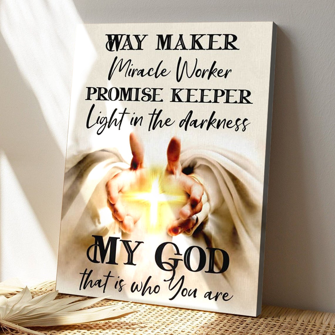 Bible Verse Canvas - Way Maker Wall Art Canvas - Scripture Canvas Wall ...