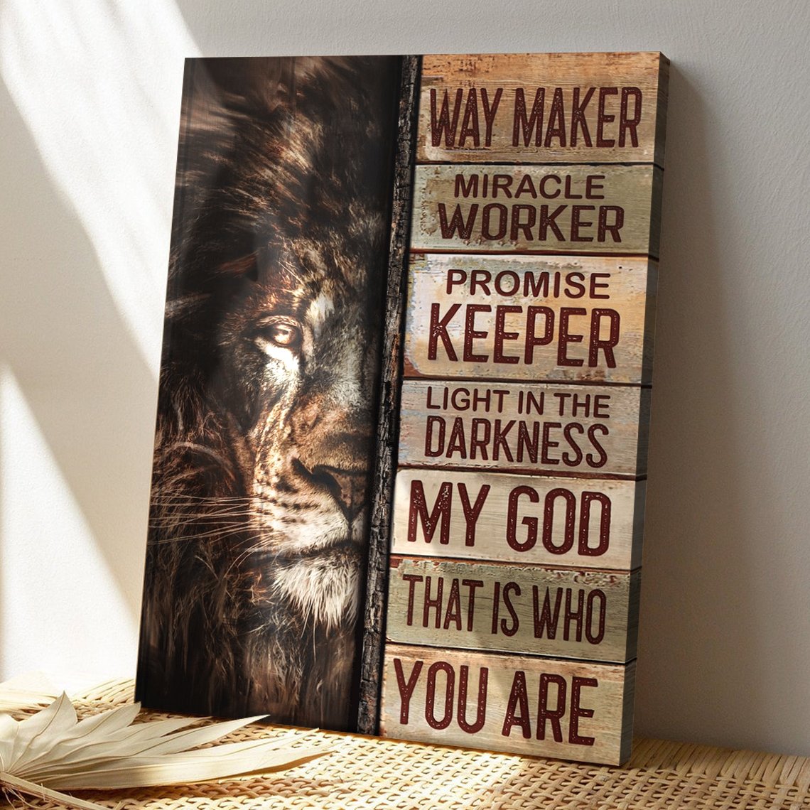 Christian Canvas Wall Art - Jesus - My Savior My Way Maker Canvas - Bi ...