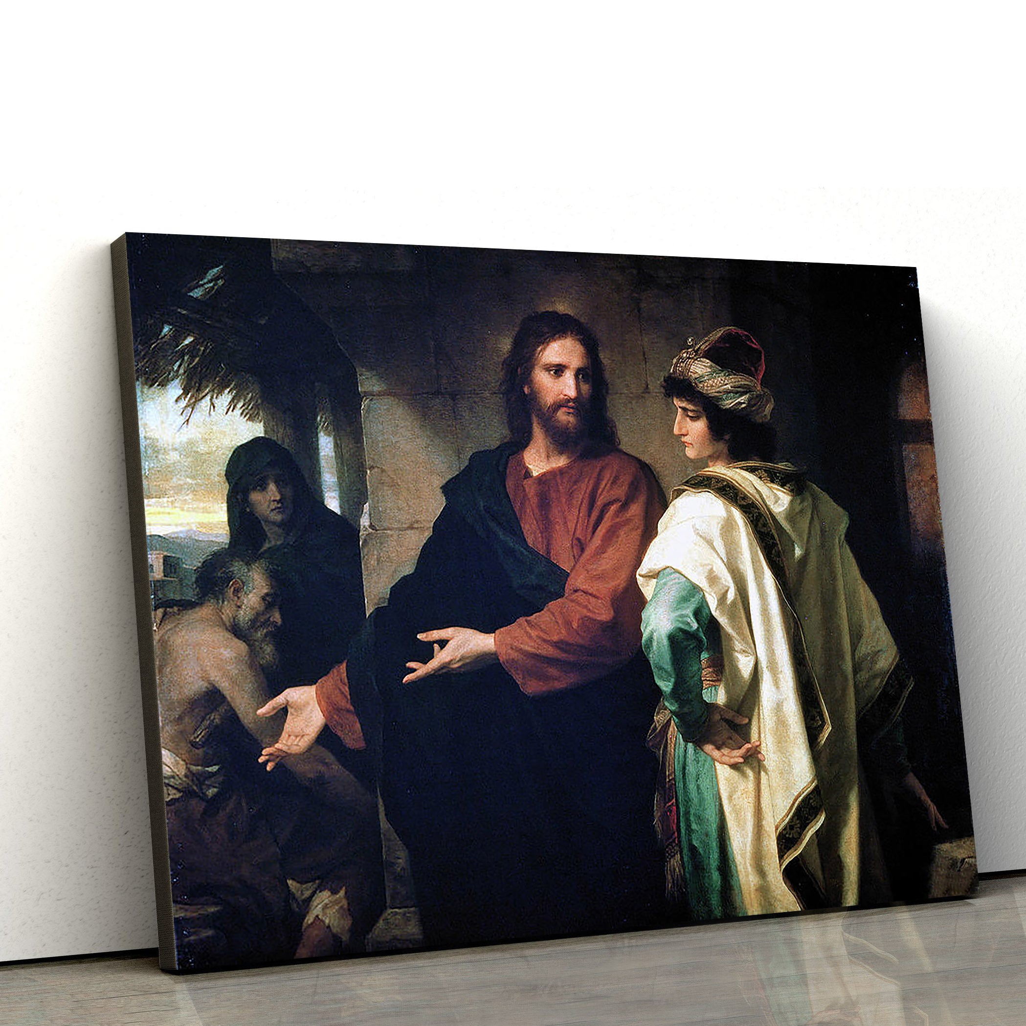 Christ And The Rich Young Ruler Canvas Pictures - Jesus Canvas Picture ...