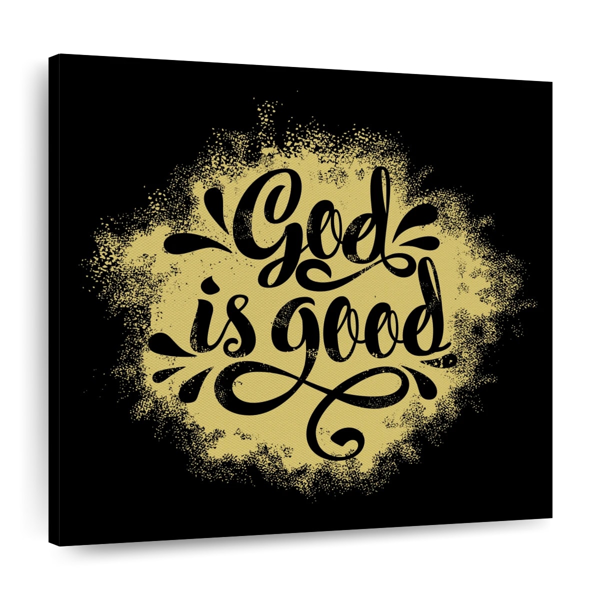 Christ Is Good Typography Square Canvas Wall Art - Bible Verse Wall Ar ...