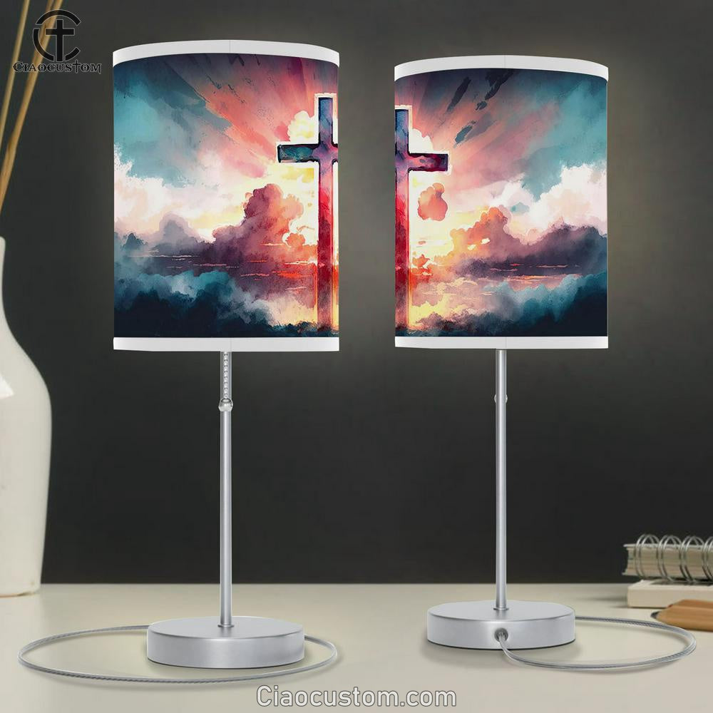 Christian Easter Cross Religious Table Lamp Pictures - Faith Art - Chr ...