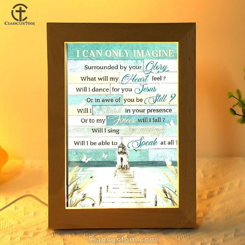 Church Painting By The River I Can Only Imagine Frame Lamp – Ciaocustom