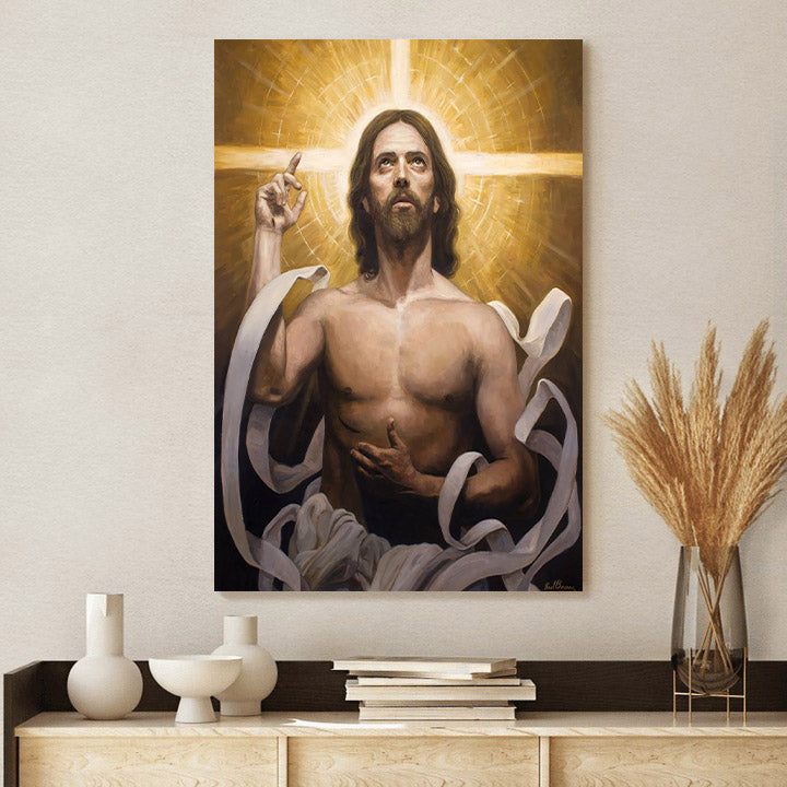 Cristo Jesus Resucitado Canvas Picture - Jesus Christ Canvas Art - Chr ...