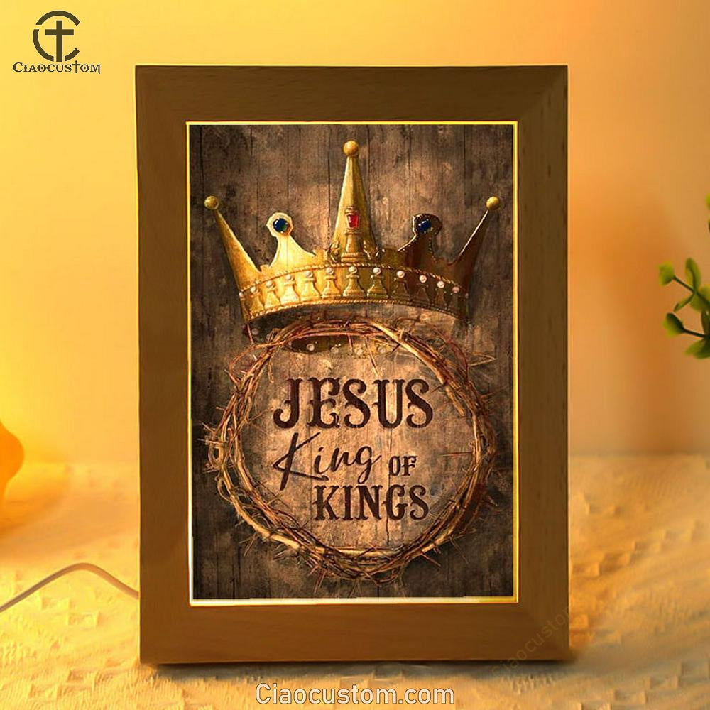 Crown Of Thorn Jesus King Of Kings Frame Lamp – Ciaocustom