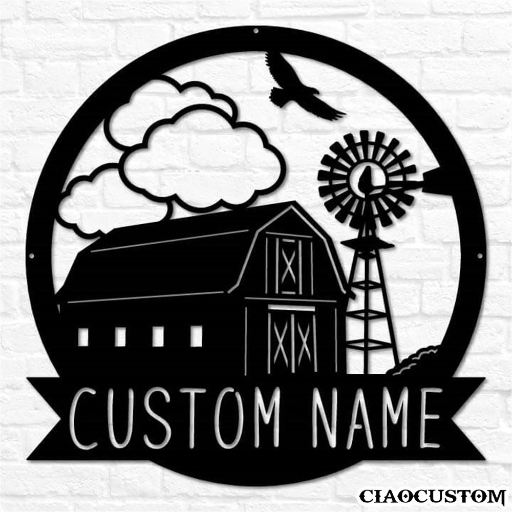 Custom Barn Metal Sign - Barn Monogram - Decorative Metal Wall Art - M ...