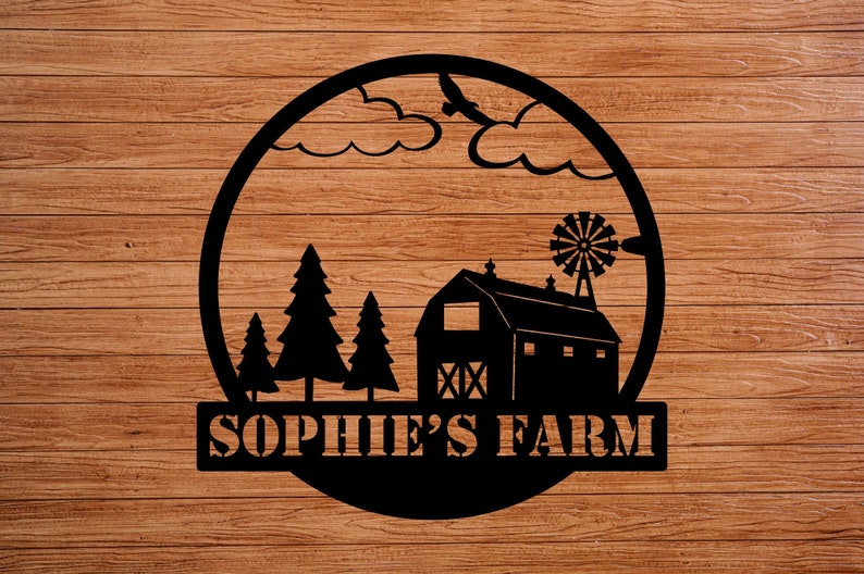 Custom Barn Sign - Personalized Metal Farm Sign - Metal Farm Signs - F ...