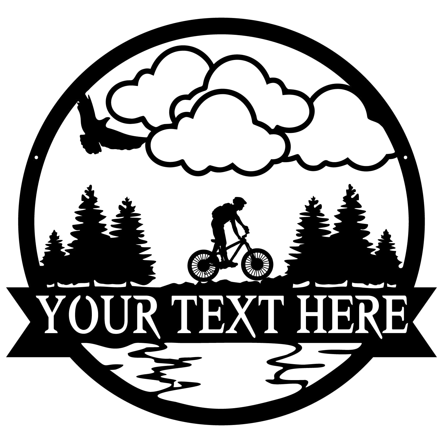 Custom Bike Metal Sign - Wall Decor Metal Art - Metal Signs For Home ...