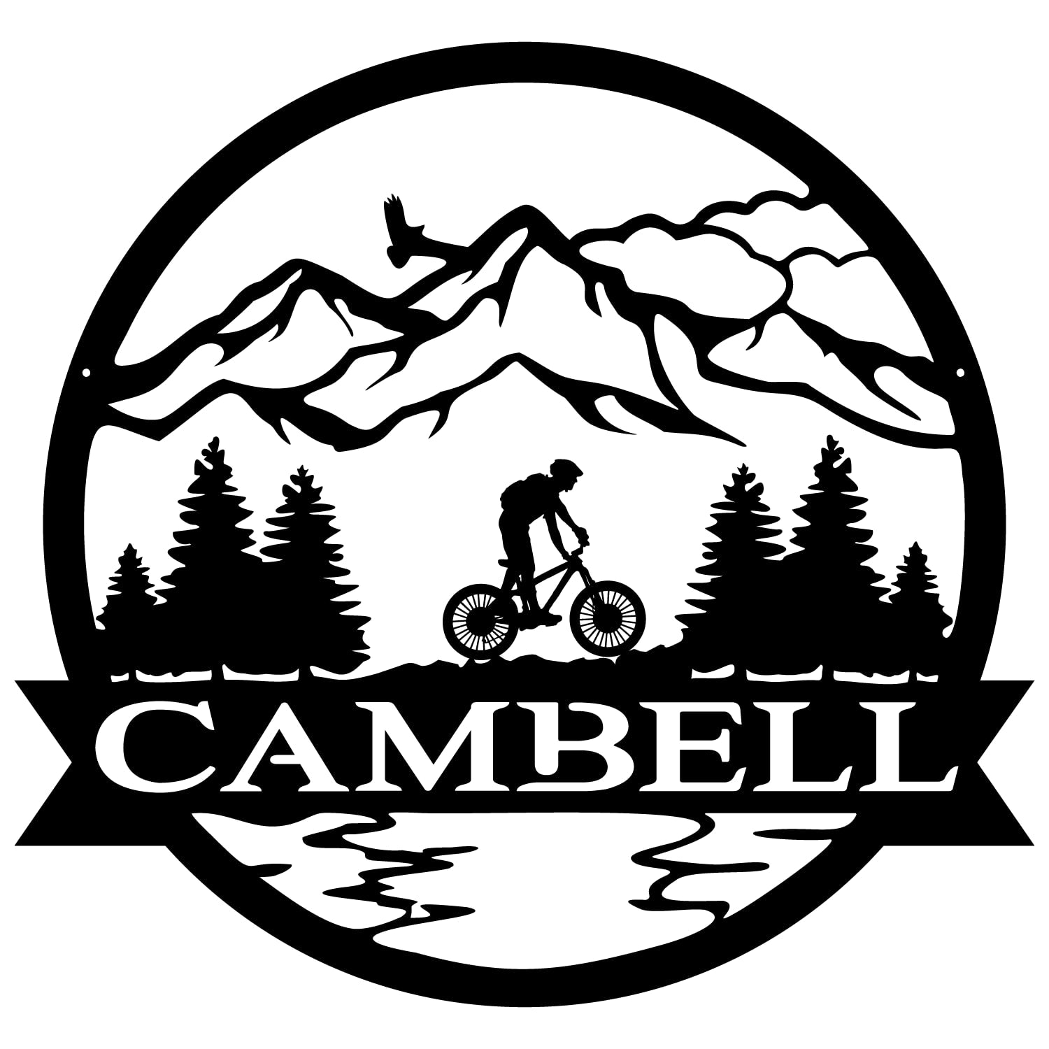 Custom Biker Outdoor Metal Sign - Biker Monogram - Wall Decor Metal Ar ...