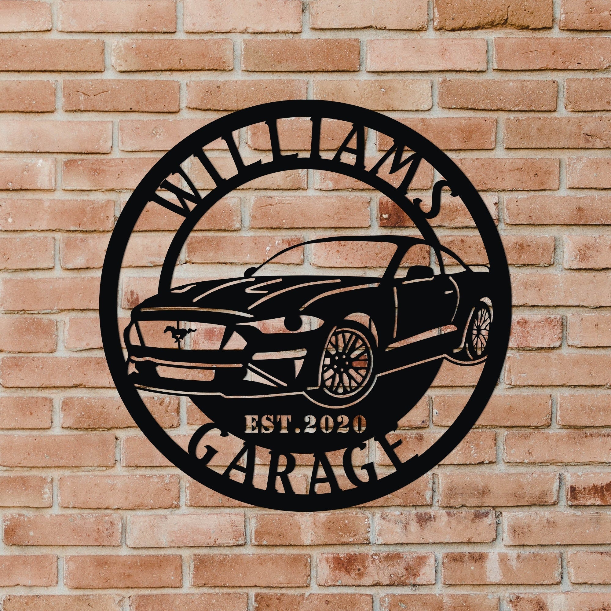 Custom Ford Mustang Metal Sign - Garage Decorations - Car Sign - Metal ...