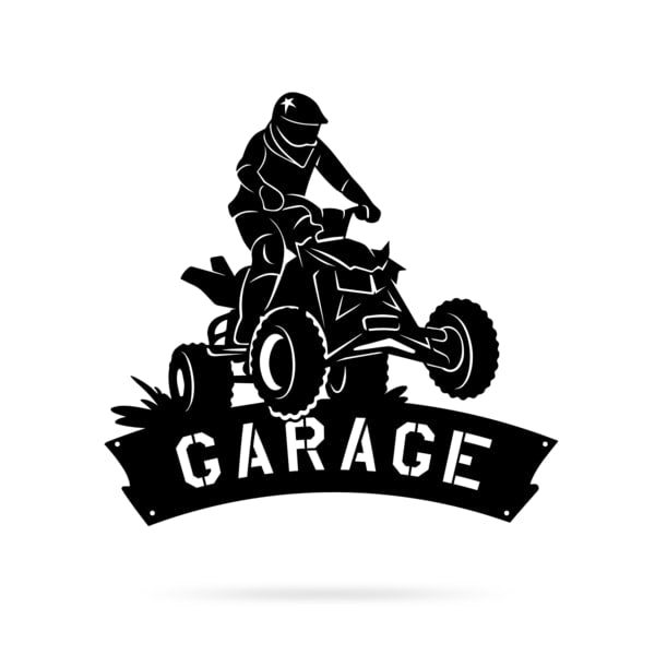 Custom Four Wheeler Garage Metal Sign - Garage Decorations - Cut Metal ...