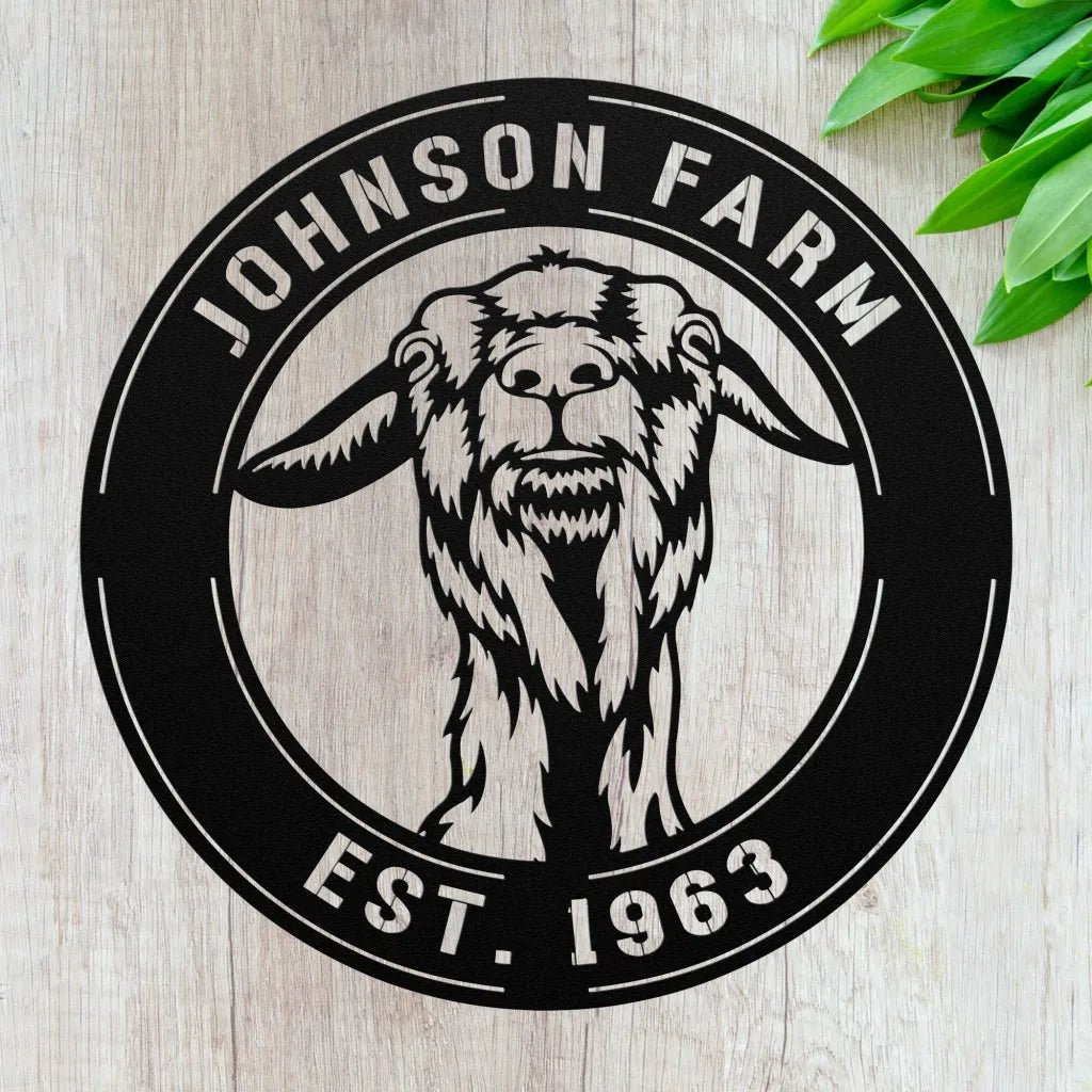 Custom Goat Lover Metal Name Sign - Personalized Gifts For Farm House ...