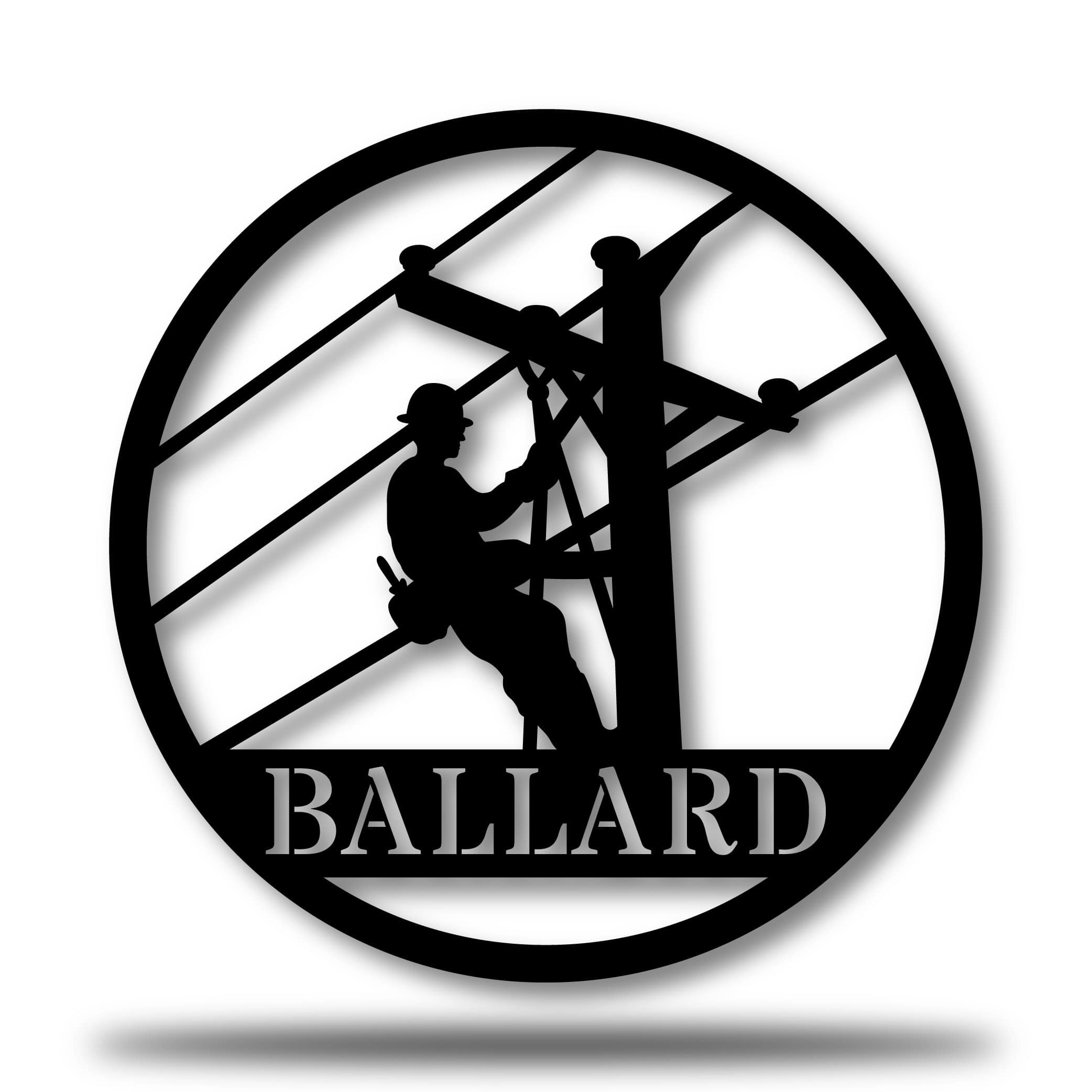 Custom Lineman Metal Sign - Metal Lineman Wall Art - Outdoor Decor Met ...