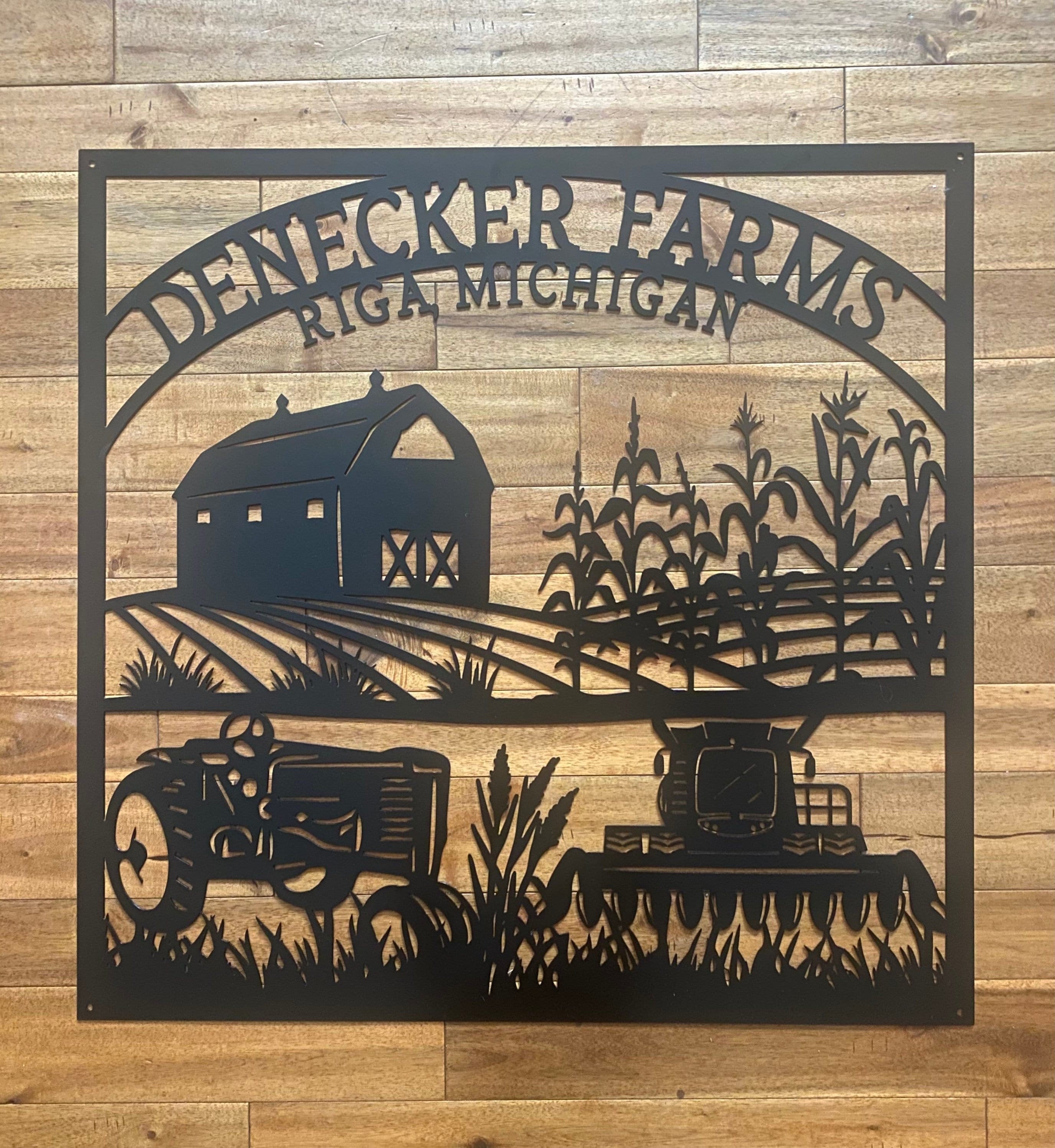 Custom Metal Crop Farm Sign - Farm House Decor - Large Metal Farm Sign ...