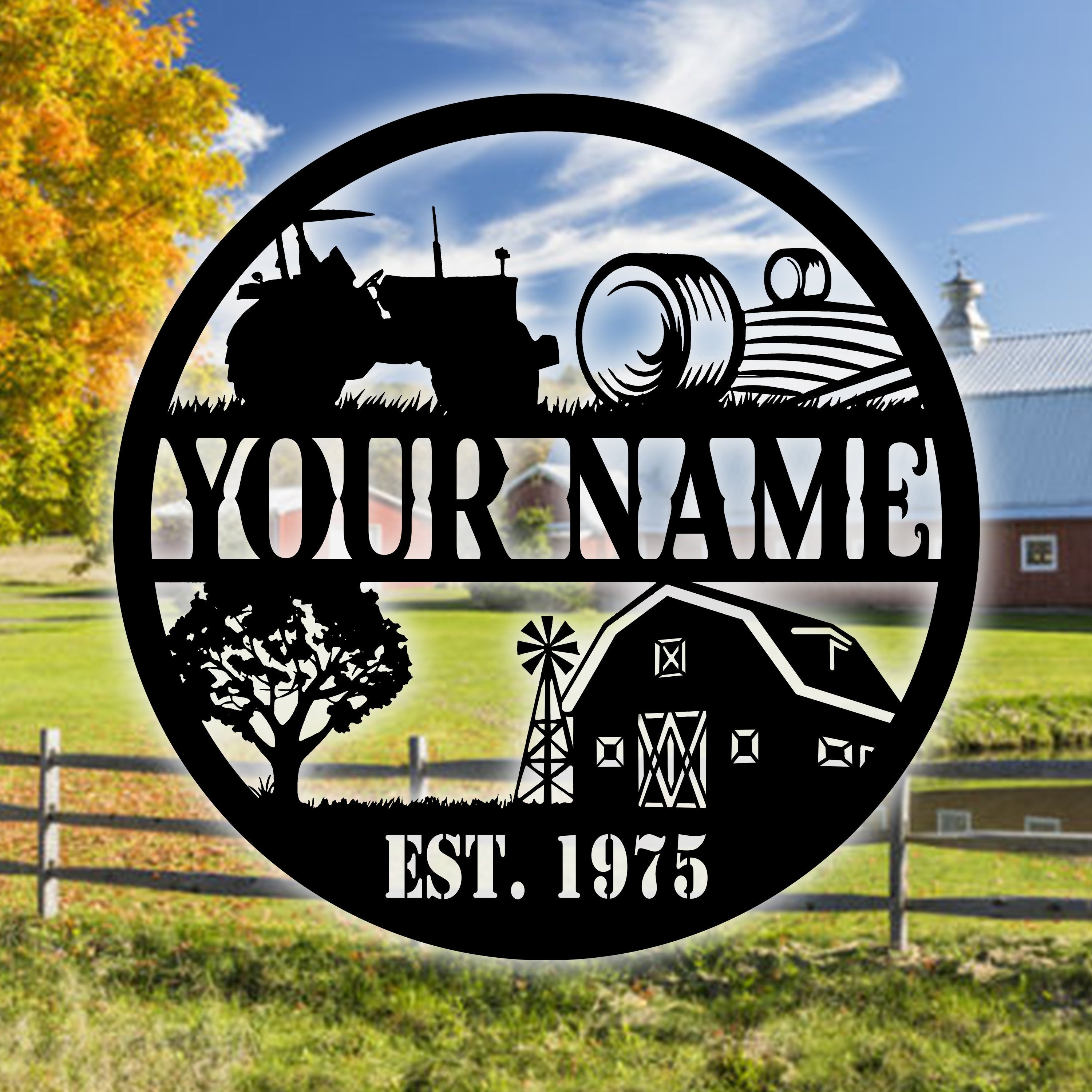 Custom Metal Farm Metal Sign - Personalized Metal Farm Signs - Metal F ...