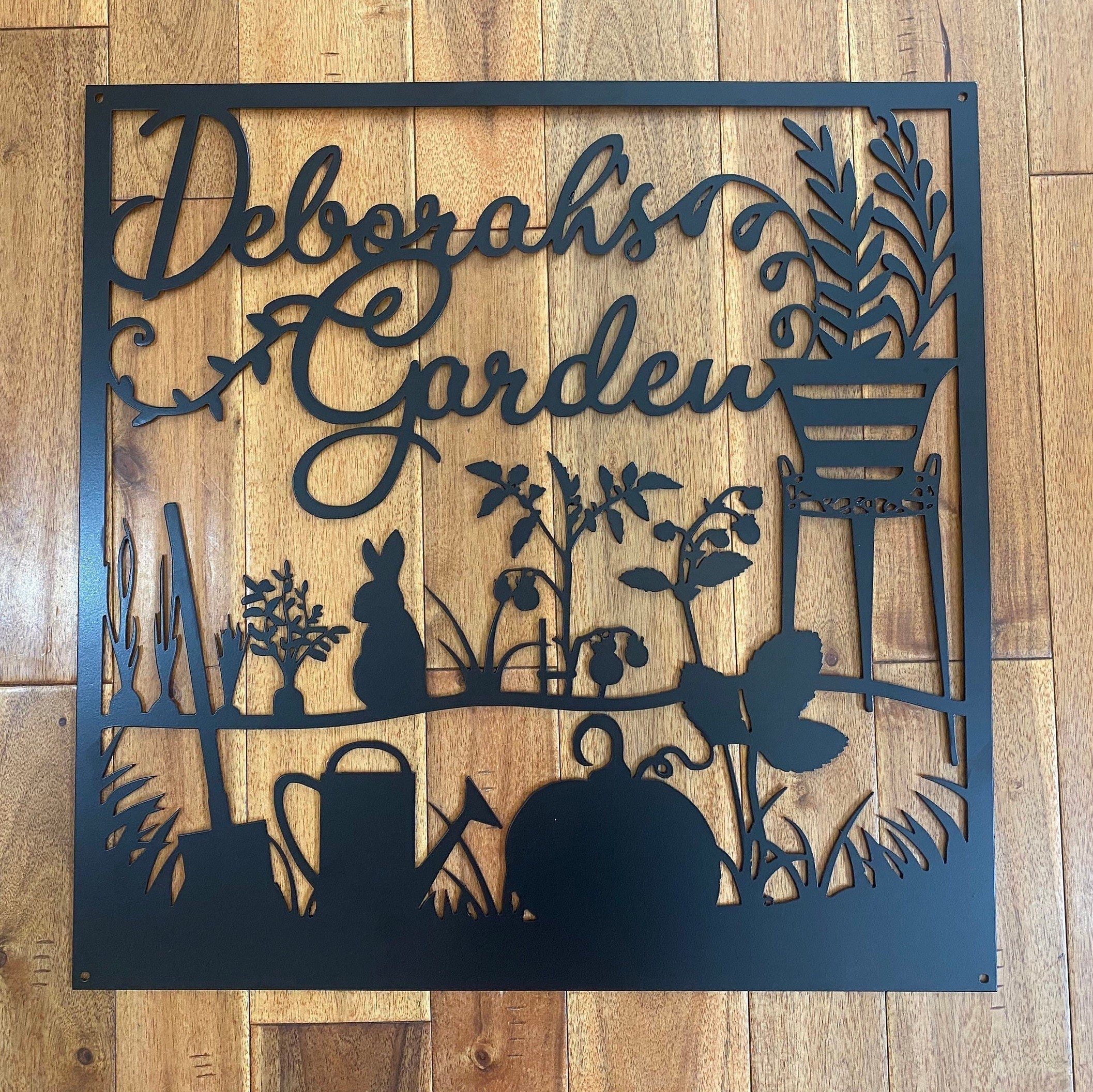 Custom Metal Outdoor Garden Sign - Farm House Decor - Large Metal Farm ...