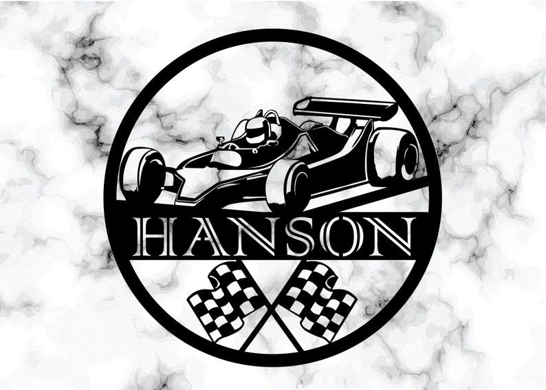 Custom Race Car with Flag Metal Sign - Checkered Race Flags - Racing G ...