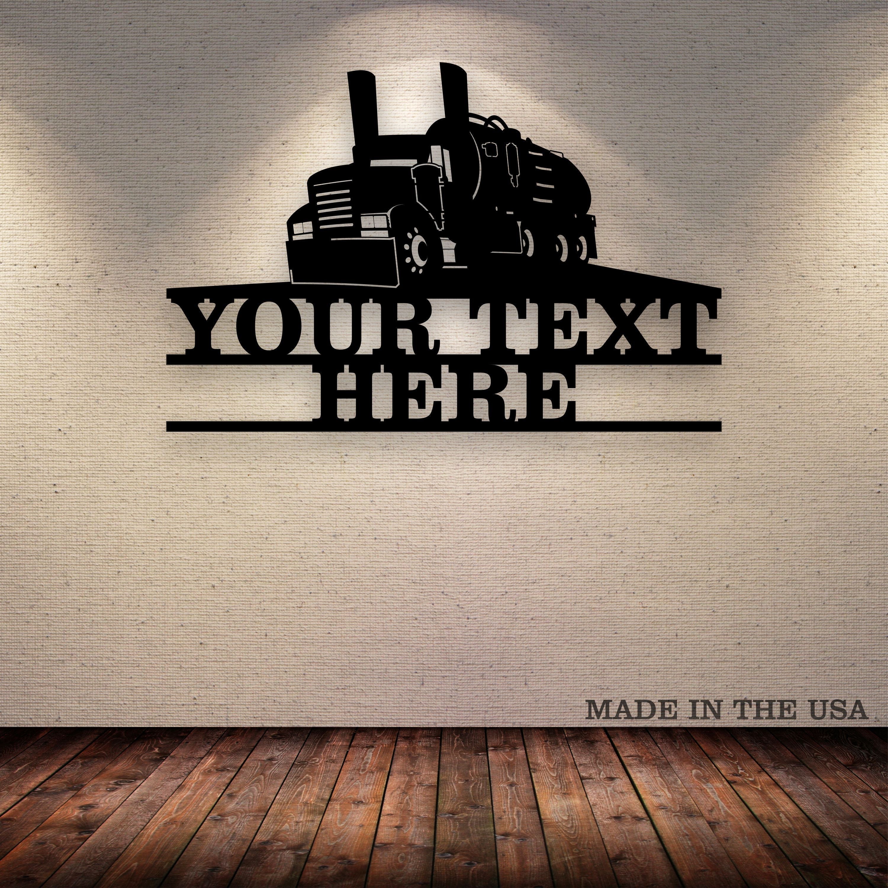 Custom Vac Septic Truck Metal Sign - Metal Decor Wall Art - Heavy Equi ...