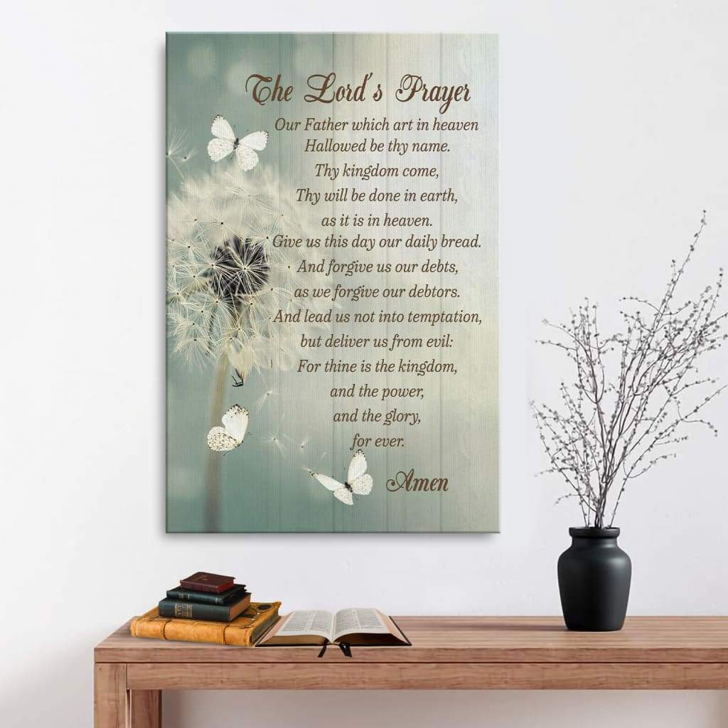 Dandelion The Lord's Prayer Canvas Art - Bible Verse Canvas - Scriptur ...