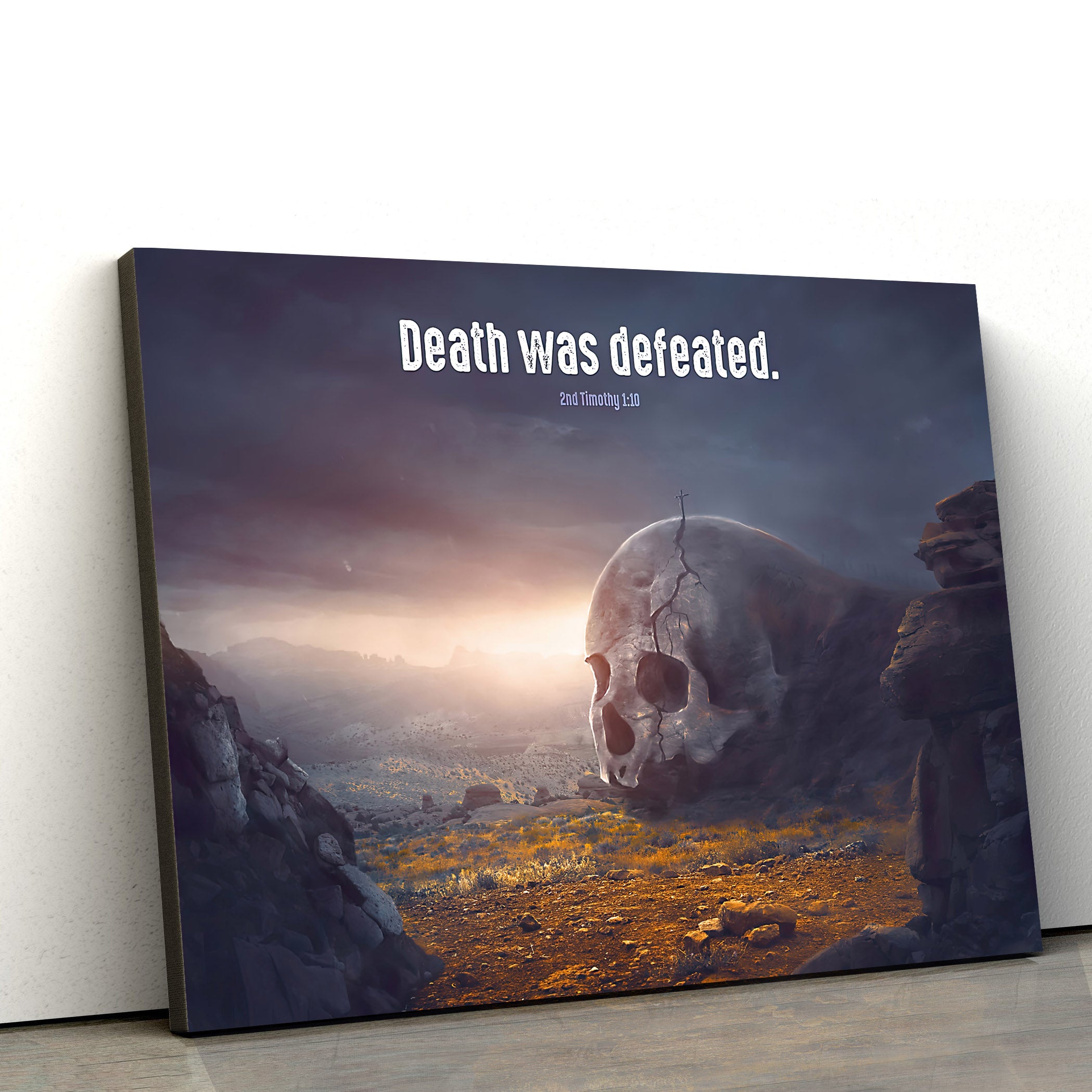 Death Was Defeated 2nd Timothy 1 10 Religious Posters Christian Wall A ...