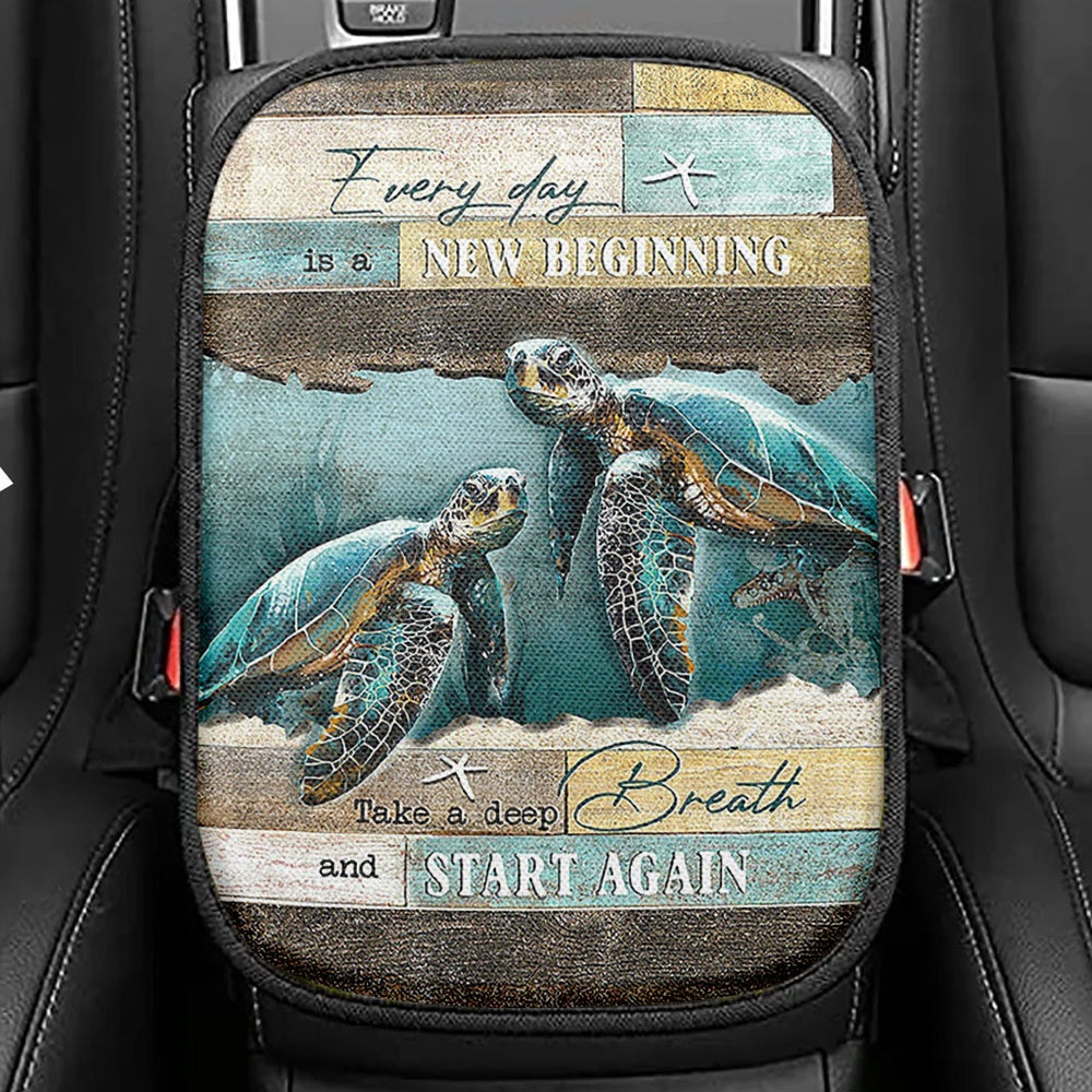 Every Day Is A New Beginning Sea Turtle Deep Ocean White Starfish Seat ...