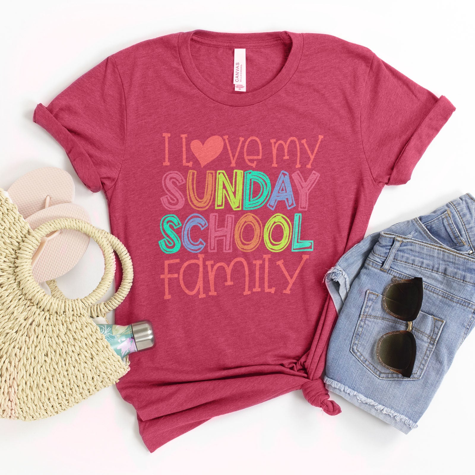 I Love my Sunday School Tee Shirts For Women - Christian Shirts for Wo ...