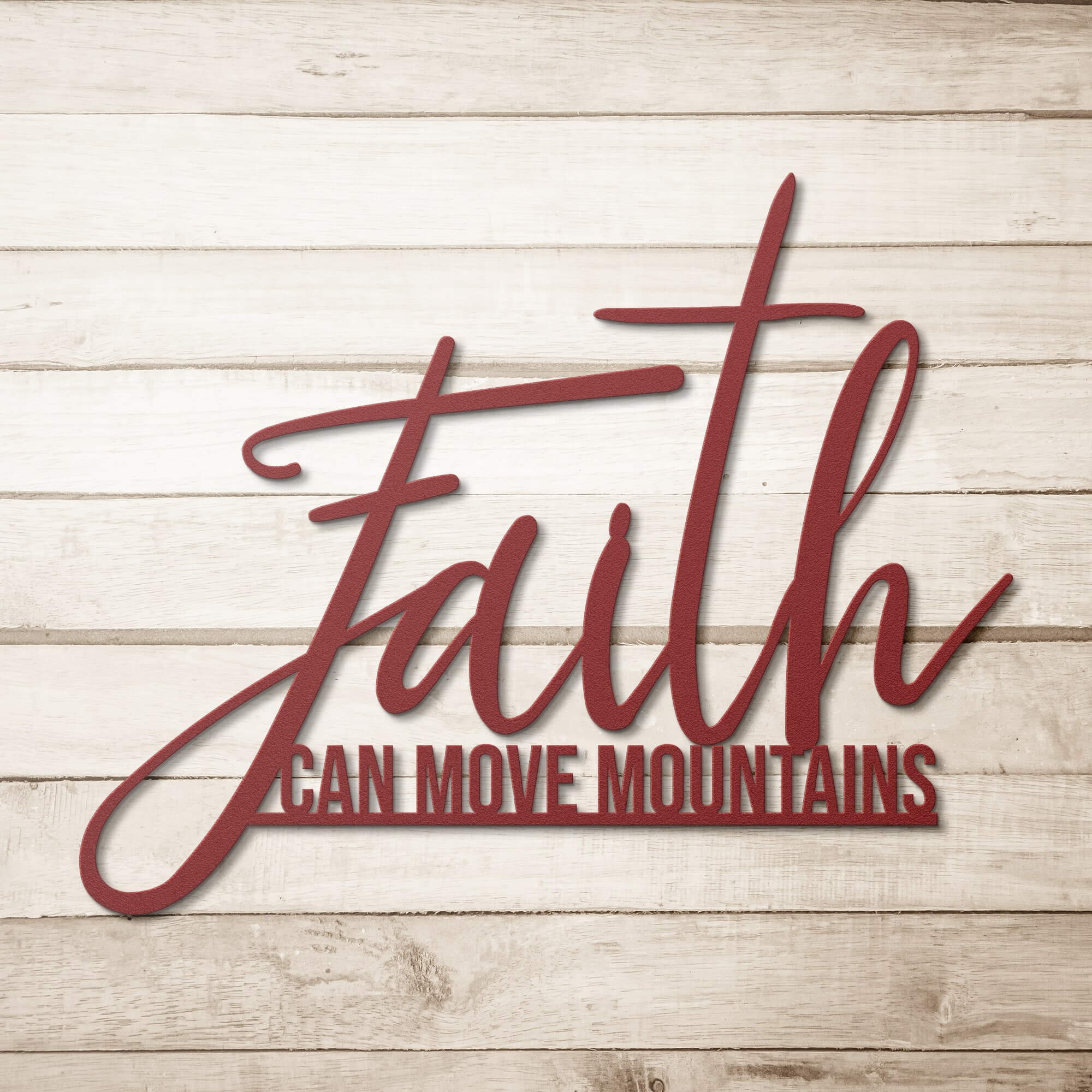 Faith Can Move Mountains Metal Sign - Christian Metal Wall Art - Relig ...