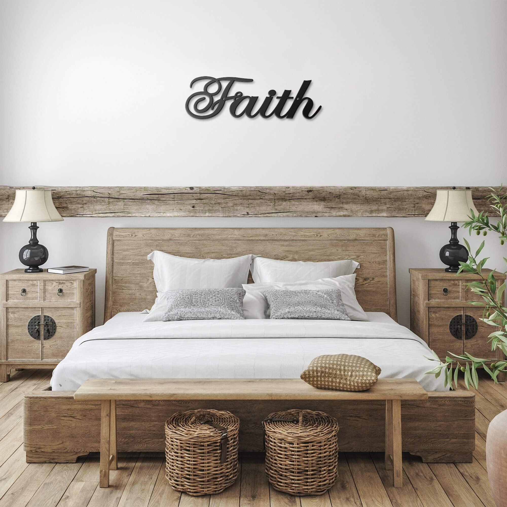 Faith Metal Sign 1 - Christian Metal Wall Art - Religious Metal Wall D ...