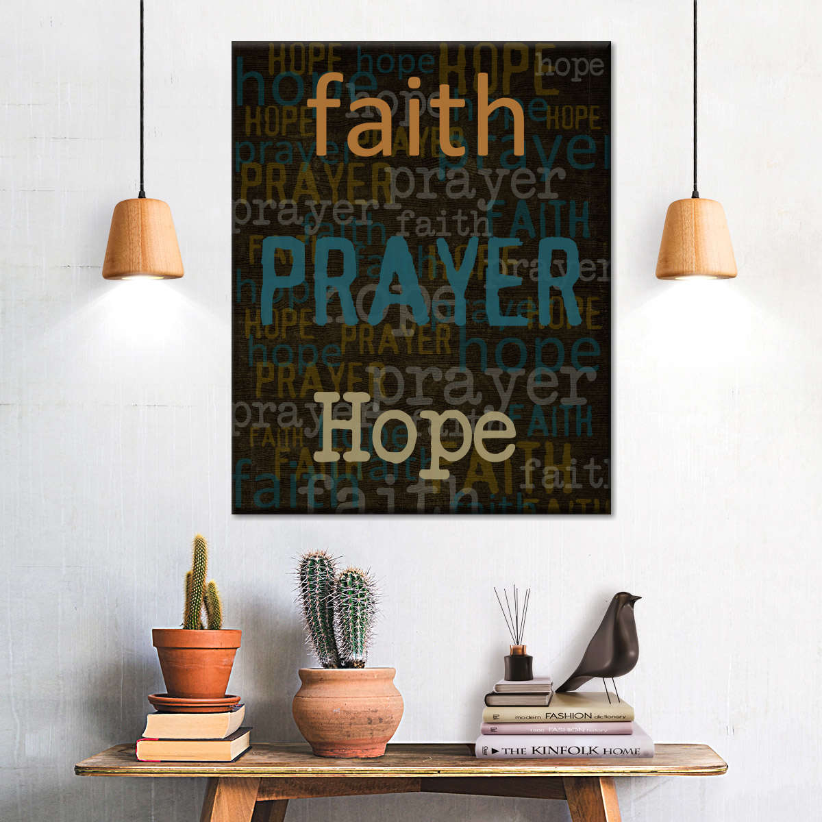 Faith Prayer Hope Canvas Wall Art - Christian Wall Decor Art - Religio ...