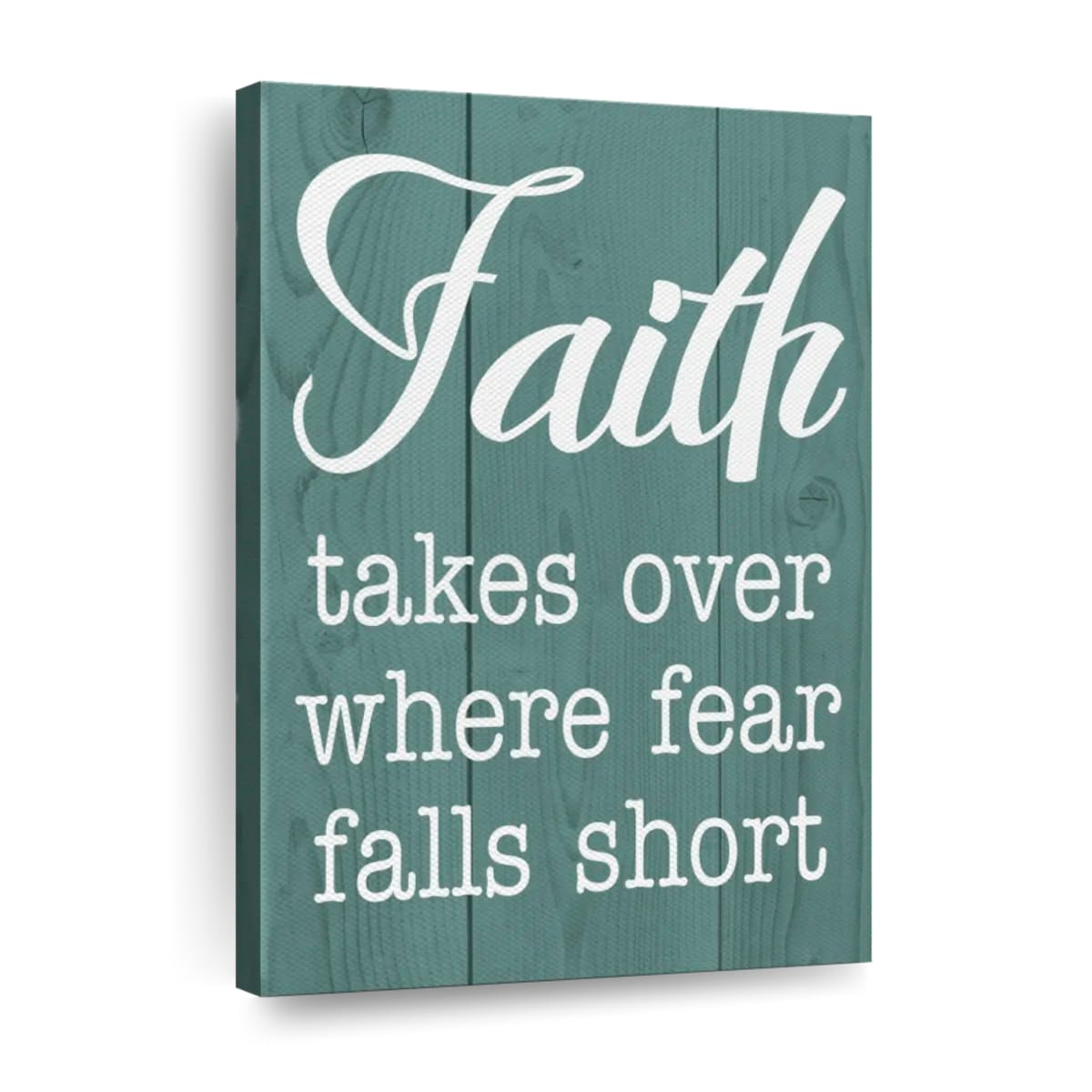Faith Takes Over Wood Panel Canvas Wall Art - Christian Wall Decor Art ...