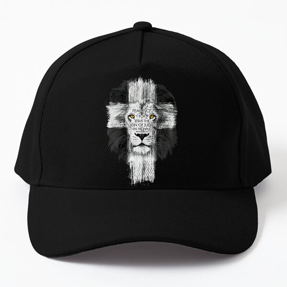 Fear Not For Jesus Lion Cross Christian Cap – Ciaocustom