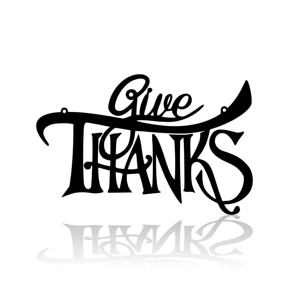 Give Thanks Metal Sign - Christian Metal Wall Art - Religious Metal Wa ...