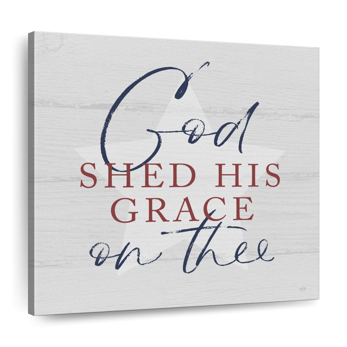 God Shed His Grace Square Canvas Wall Art - Christian Wall Decor - Chr ...
