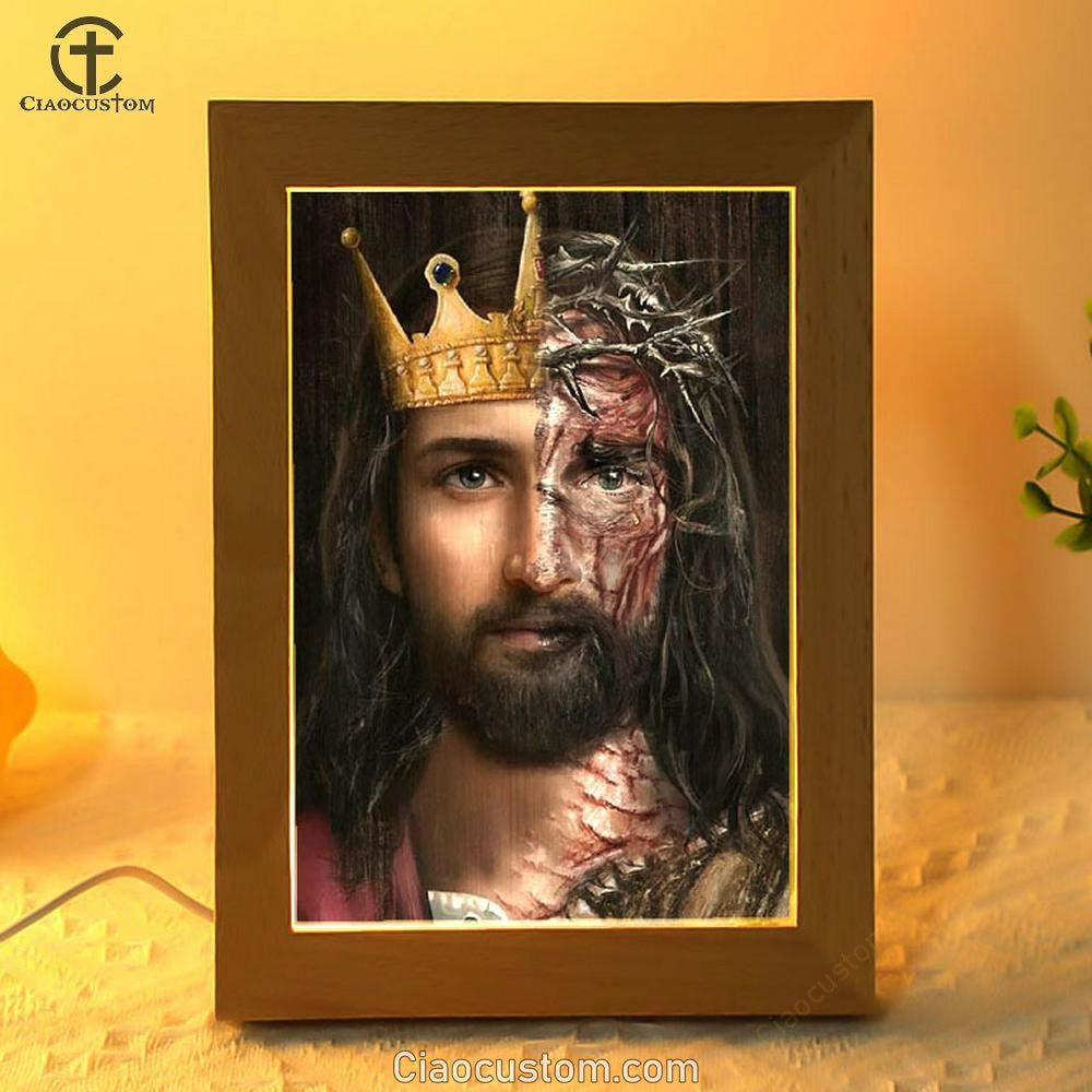 Golden Crown, Crown Of Thorn, Jesus Painting Frame Lamp – Ciaocustom
