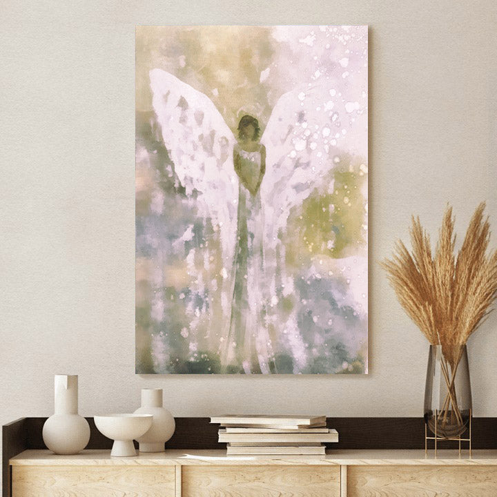 Guardian Angel Wall Art Canvas Prints Abstract - Catholic Canvas Wall ...