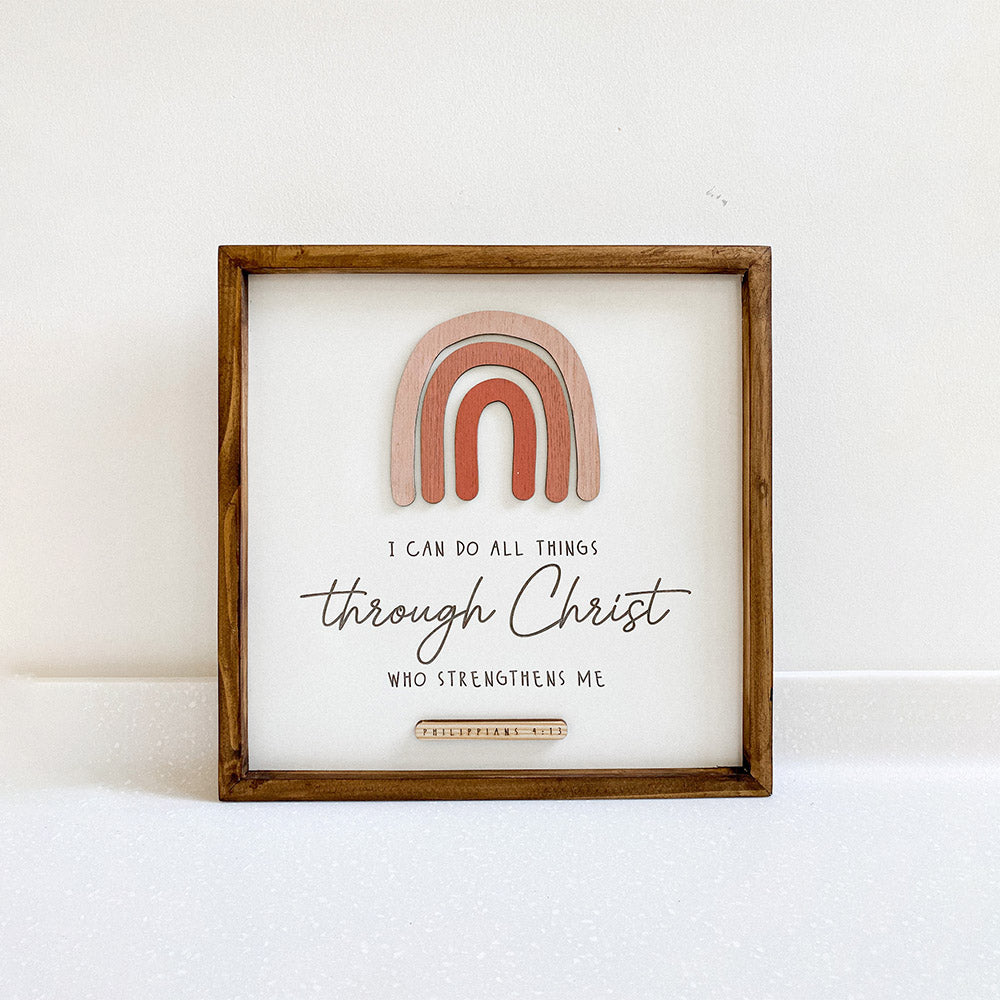 I Can Do All Things Through Christ Wood Sign - Christian Wood Signs ...