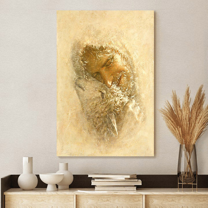 Jesus And The Lamb Picture - Found Portrait Canvas Wall Art - Christia ...