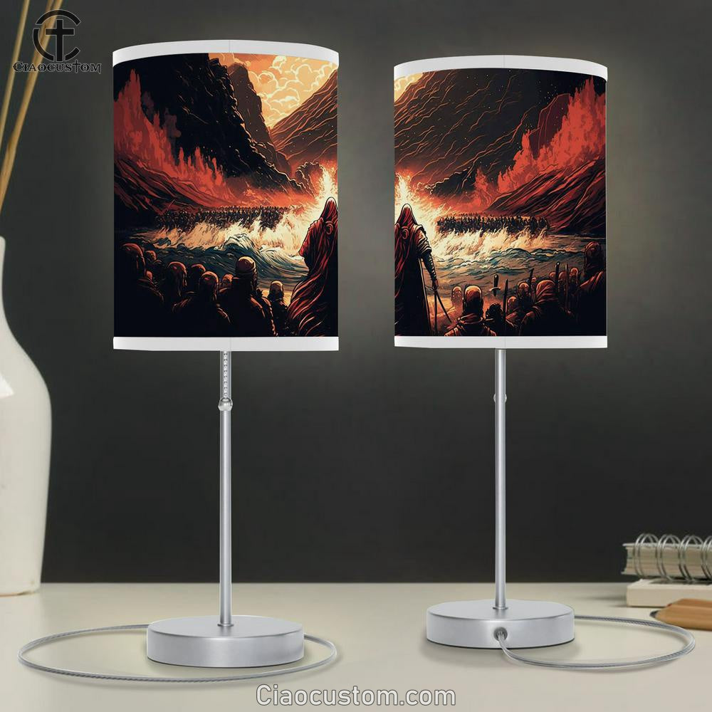 Jesus Bible Moses Crossing Red Sea Table Lamp Pictures - Faith Art - C ...