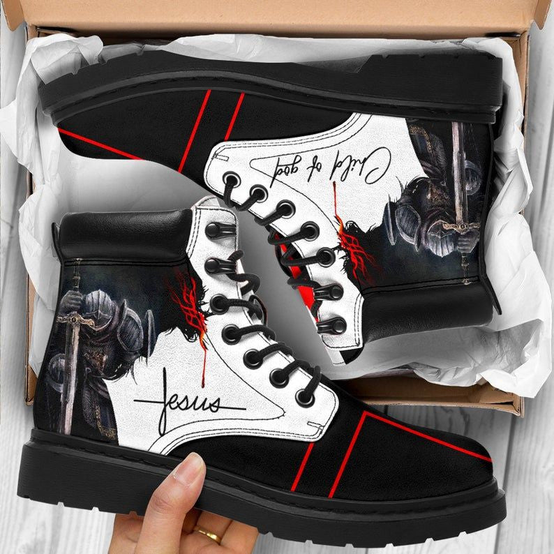 Jesus Child Of God Leather Boots - Christian Shoes For Men And Women ...