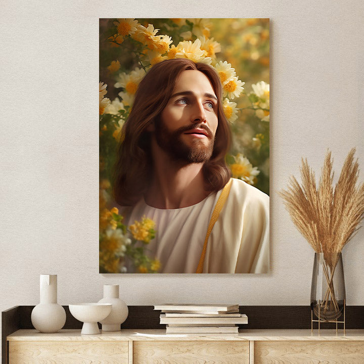 Jesus Christ Enjoying Spring - Jesus Canvas Pictures - Christian Wall – Ciaocustom