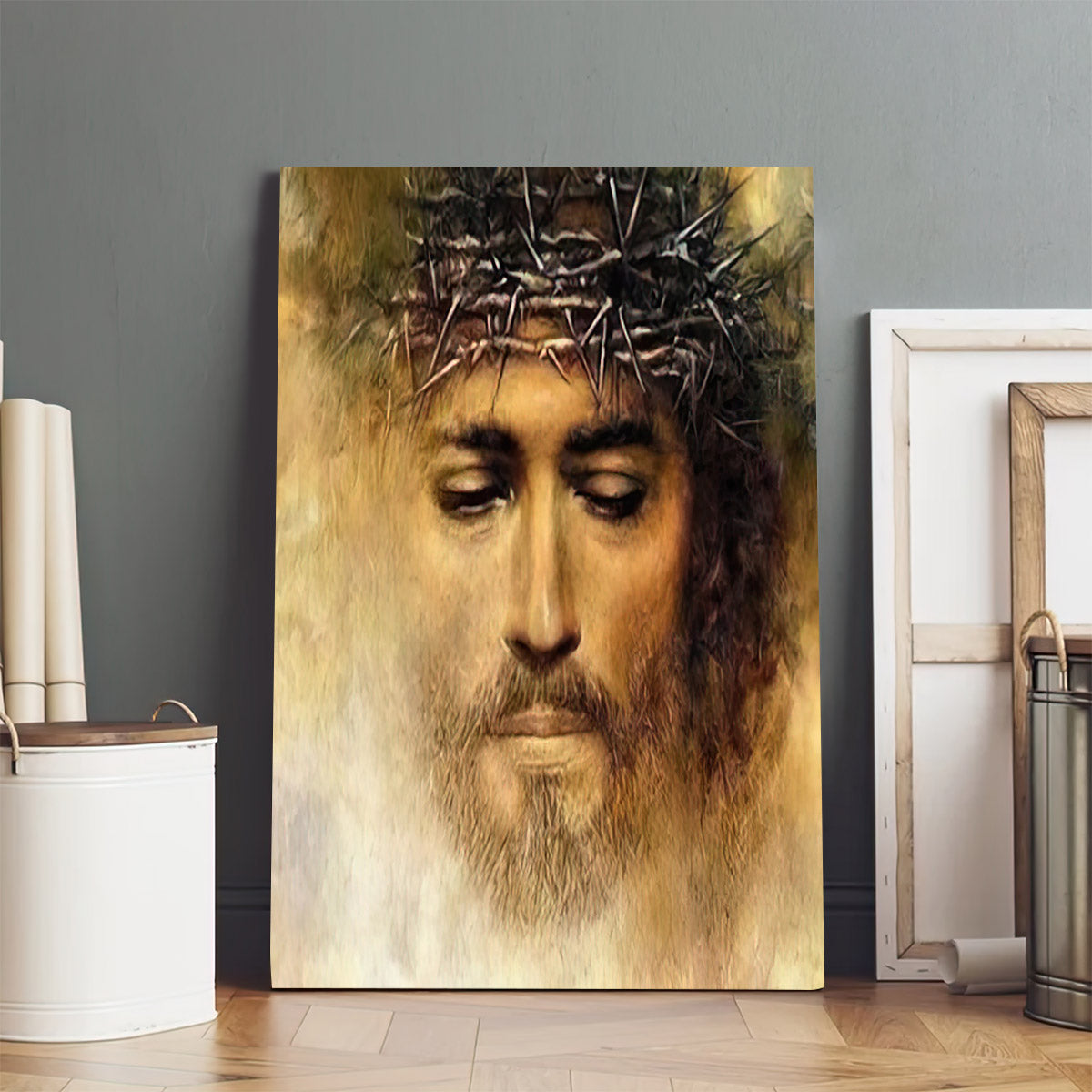 Jesus Crown Of Thorns Canvas Prints - Jesus Christ Art - Christian Can – Ciaocustom