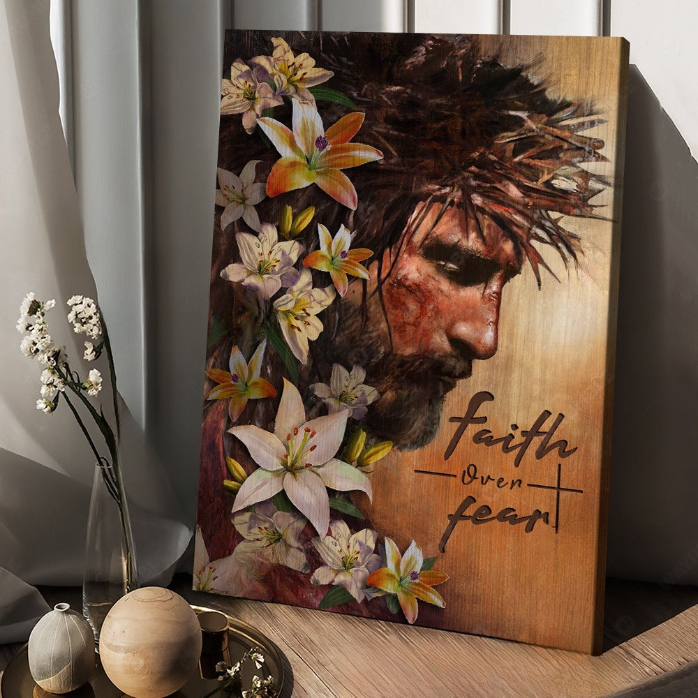 Jesus Faith Over Fair Canvas Poster Canvas Posters - Christian Wall Po ...