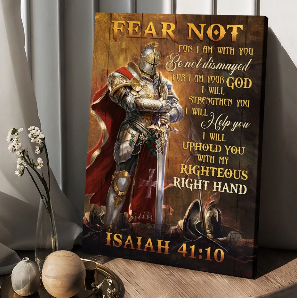 Jesus Fear Not For I Am With You Canvas - Warrior Drawing Canvas Poste ...